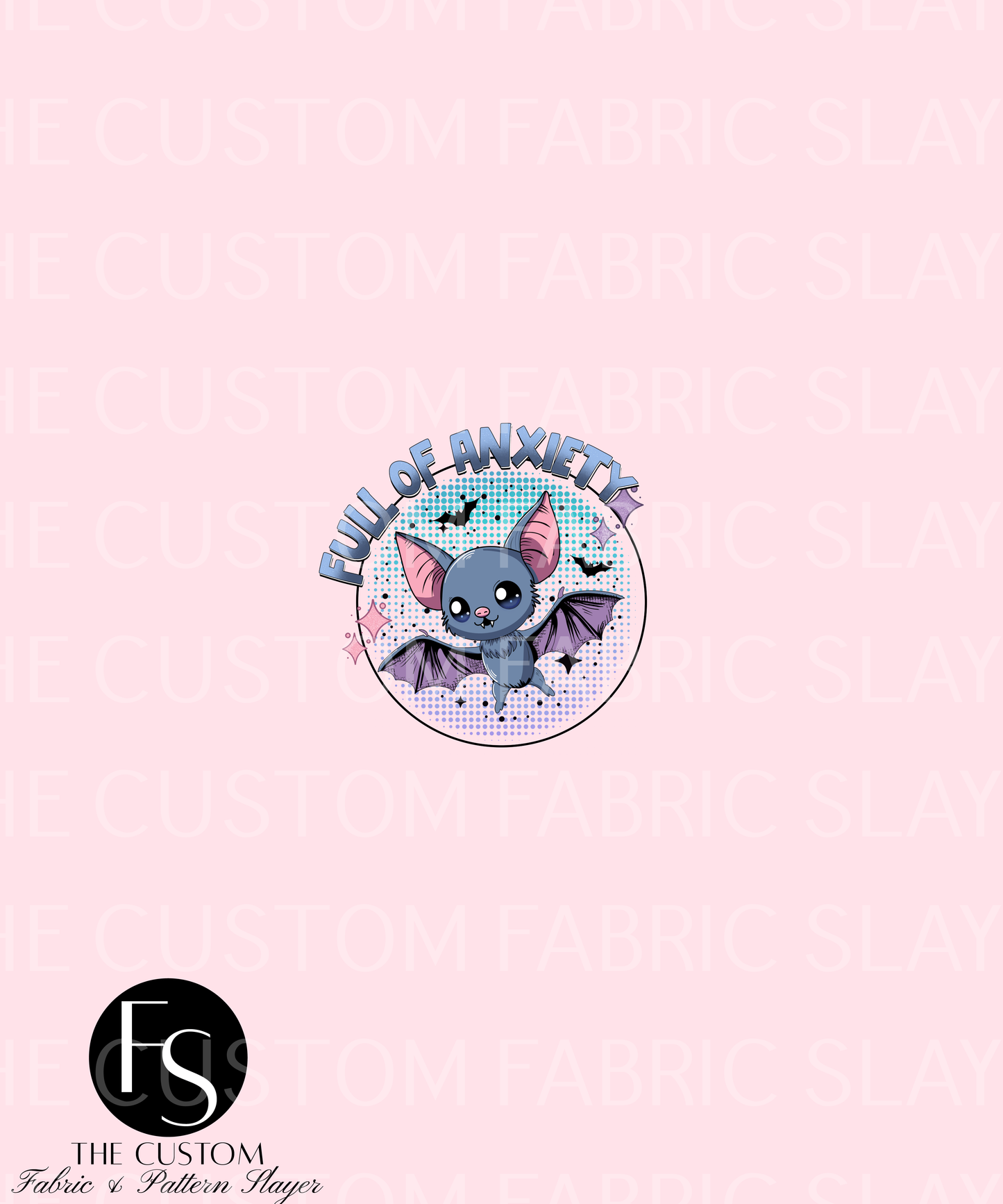 Anxiety Bat - SPOOKYSQUADDIGITAL Panel – The Custom Fabric Slayer