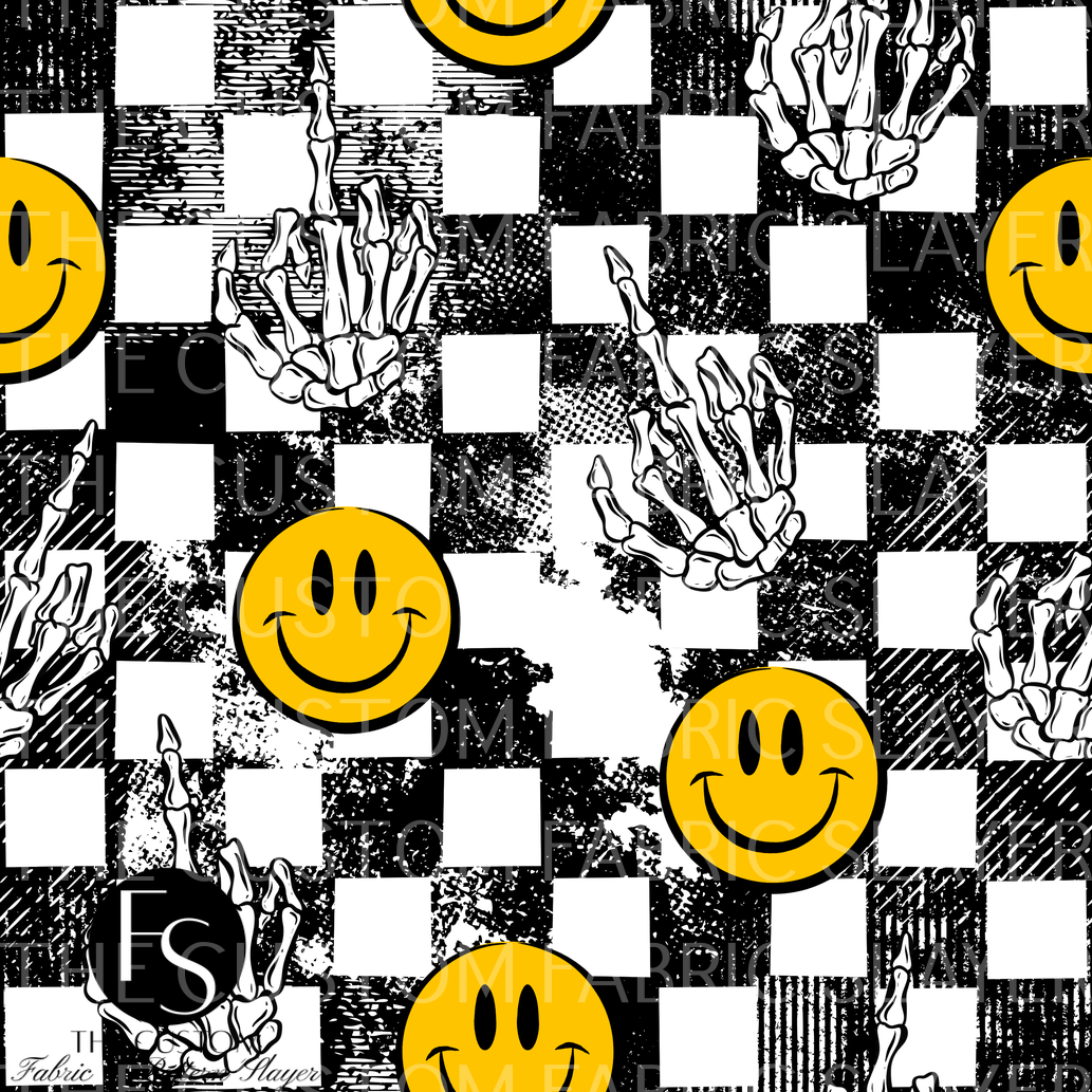 Grunge Middle Finger Skeleton - 2024 – The Custom Fabric Slayer