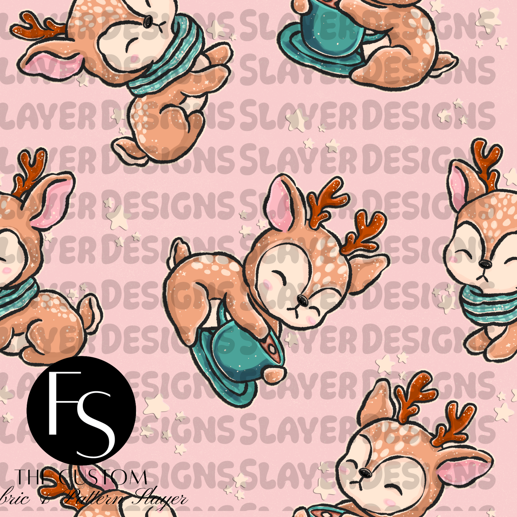 Alternate Reindeer Cafe Animals B - LYSSDOODLES – The Custom Fabric Slayer
