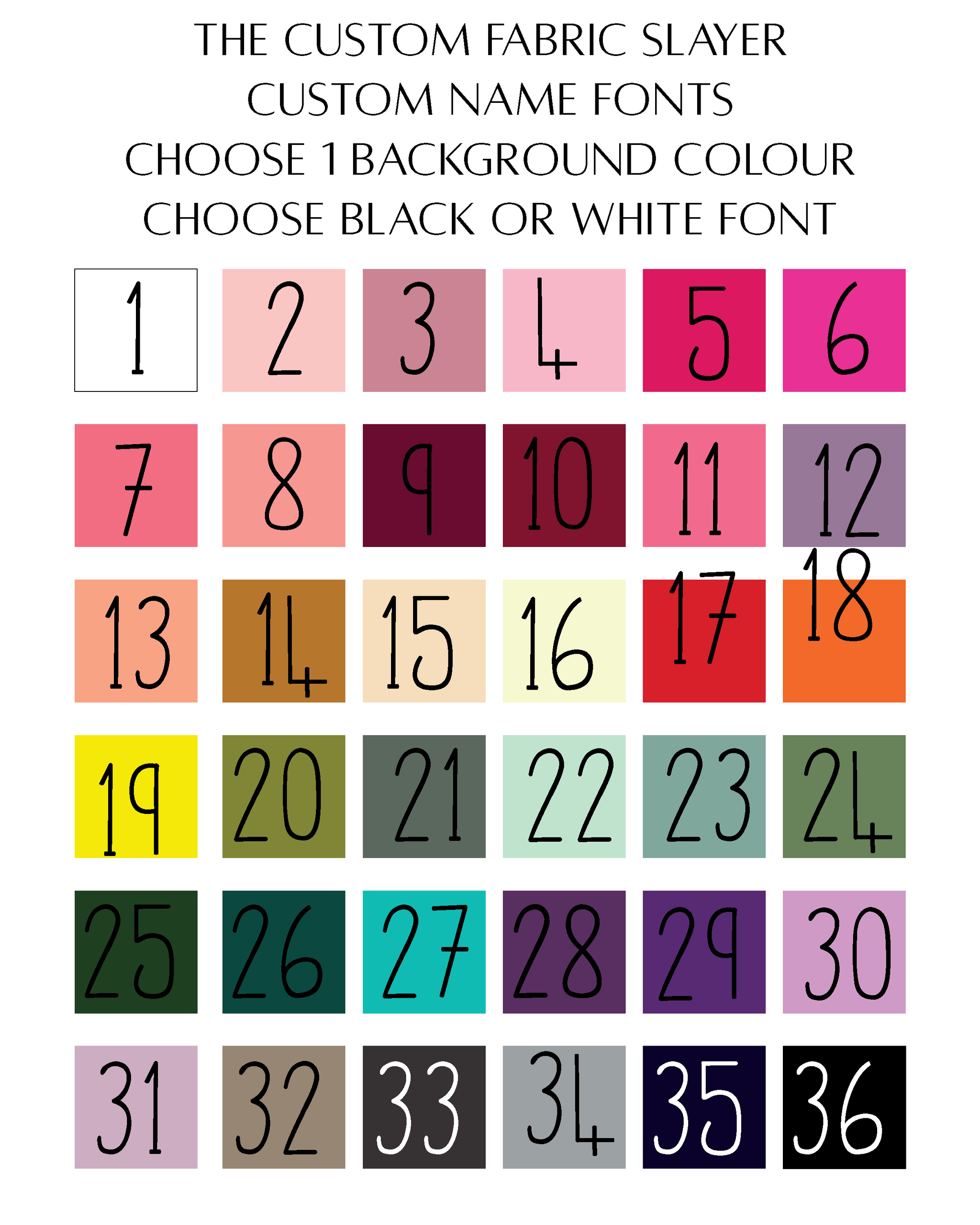 Custom Printery - Basics Custom Name Fabric – The Custom Fabric Slayer